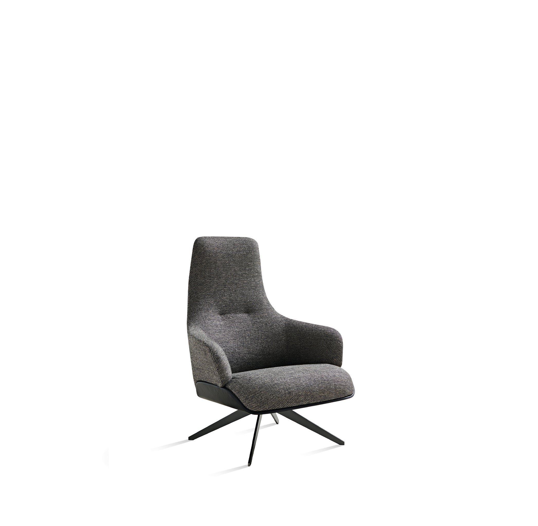 Chenille leather high back armchair design Rodolfo Dordoni Molteni C Molteni C Online Store US