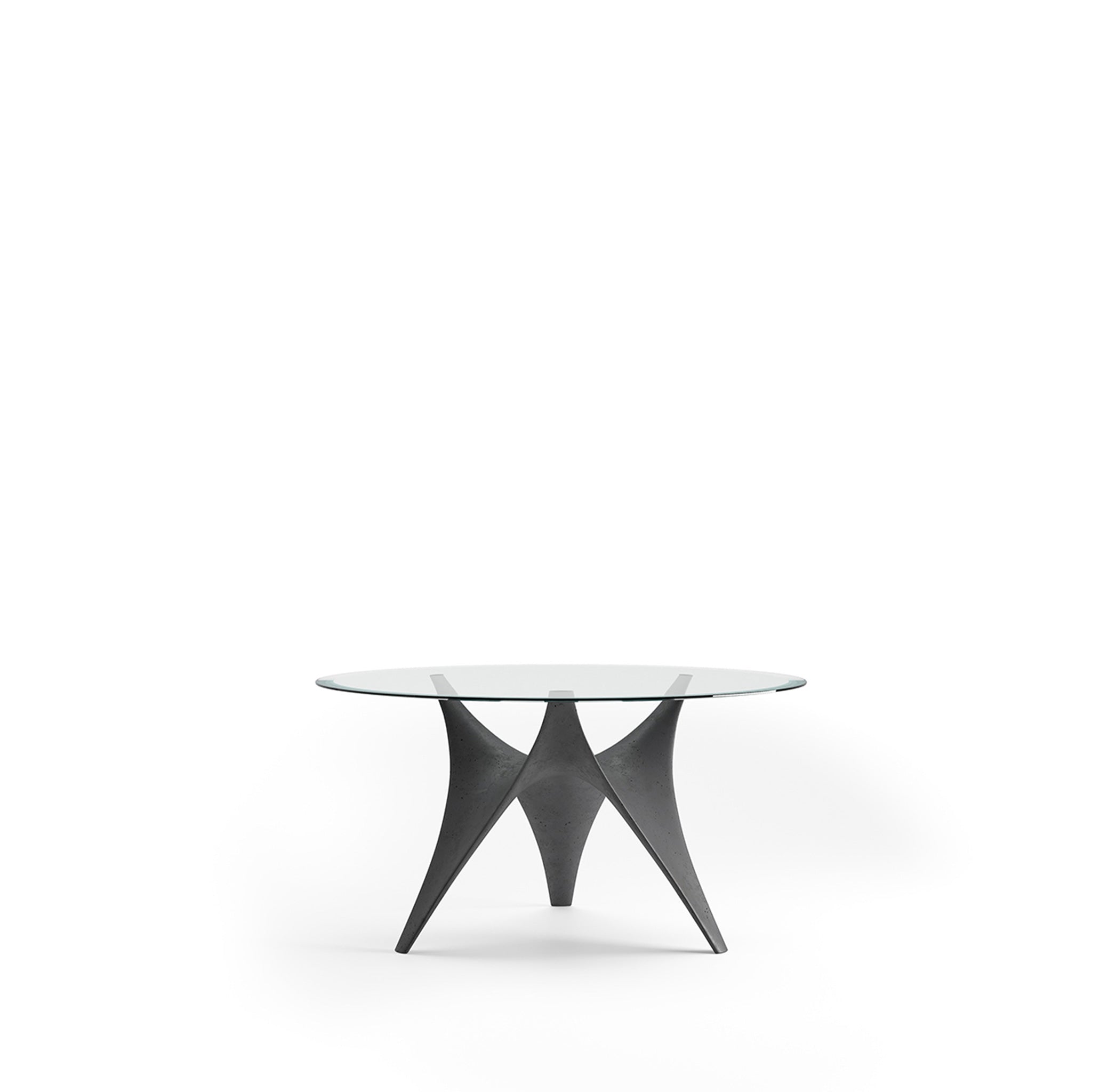 Round table crystal top black base, design Foster+Partners | Molteni&C ...
